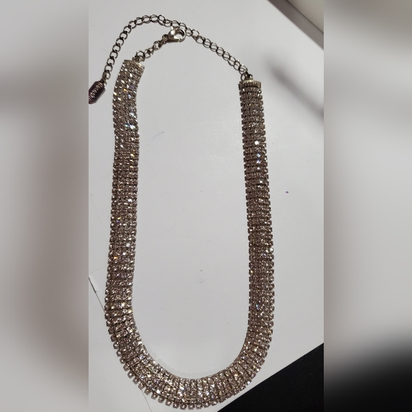 Natasha Couture | Jewelry | Natasha Rhinestone Silvertone Necklace 4 ...